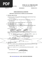Class 12 3D Geometry Formula Sheet | PDF | Line (Geometry) | Plane ...