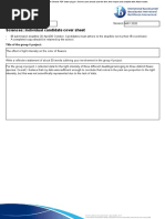 Generic Examination Paper Cover Sheet | PDF