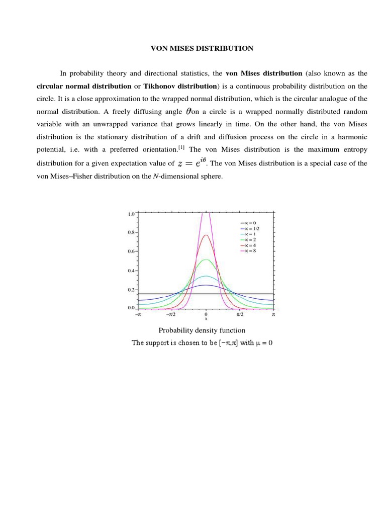 Von Mises Distribution | Download Free PDF | Statistical Theory ...