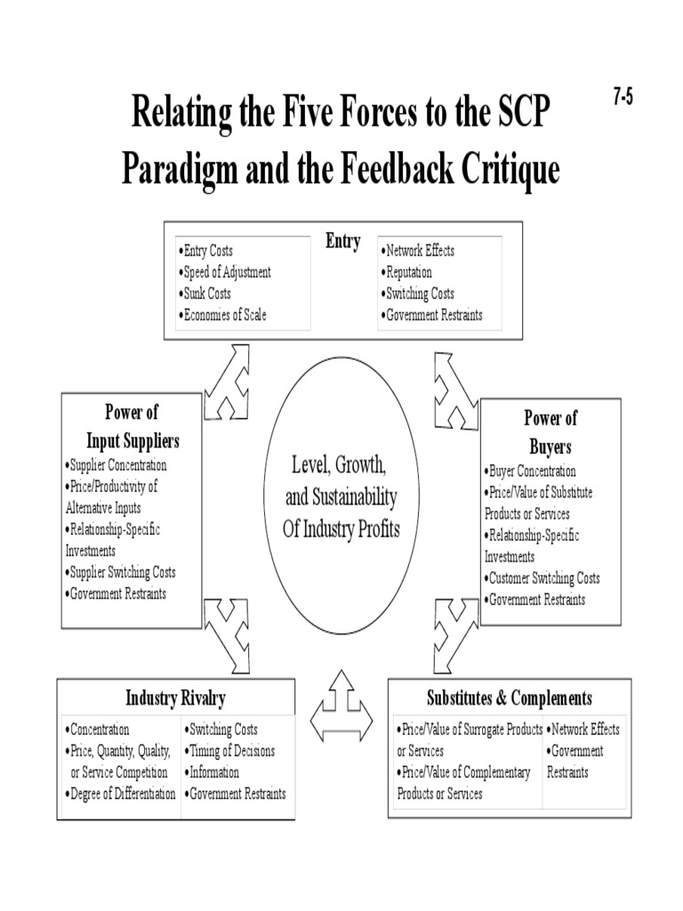 Relating The Five Forces To The SCP Paradigm and The Feedback Critique ...