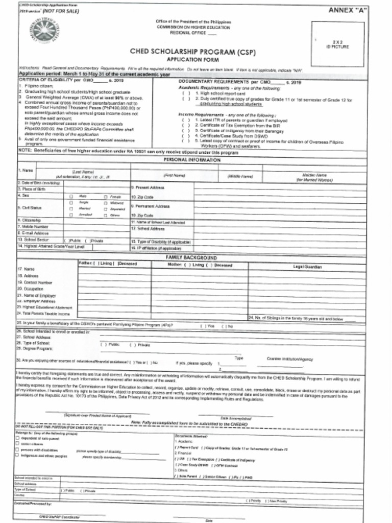 CHED Scholarship 2020 Application Form.pdf