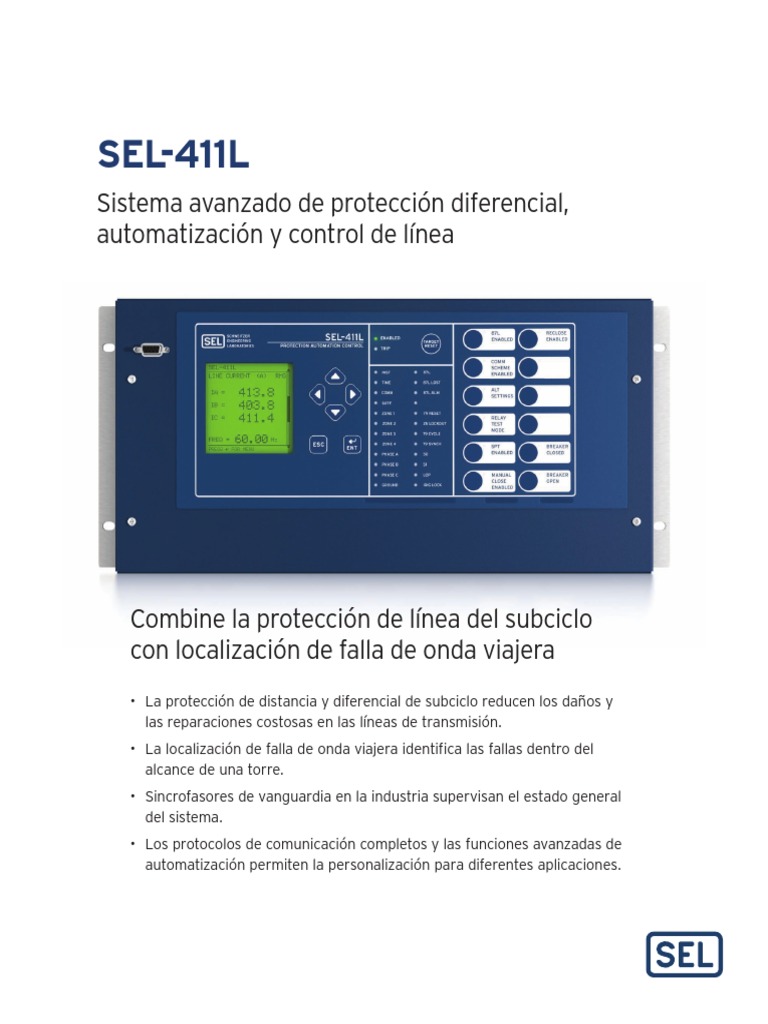 411L PF00256ES 20180426 Web | PDF | Scada | Transformador