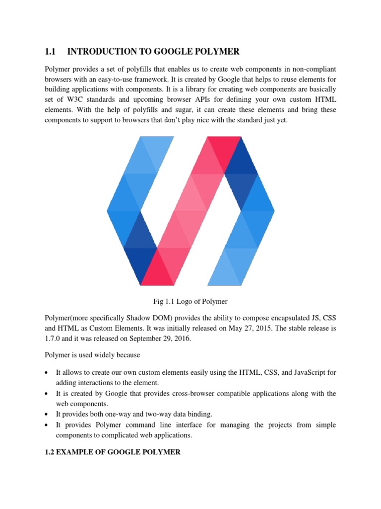 1.1 Introduction To Google Polymer | PDF | Business