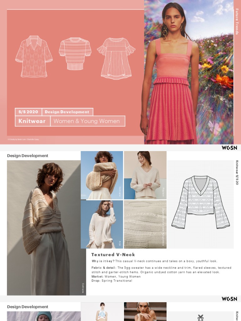 Design Development S S 20 Knitwear | PDF | Clothing | Textile Arts