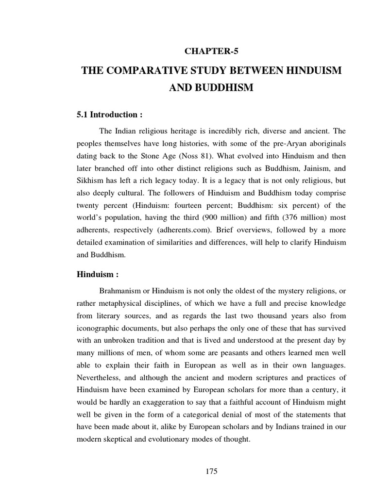 The Comparative Study Between Hinduism and Buddhism | PDF | Ātman ...