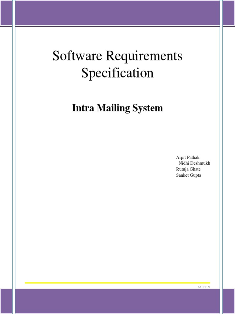 SRS for Intra Mailing System | PDF | Use Case | User (Computing)