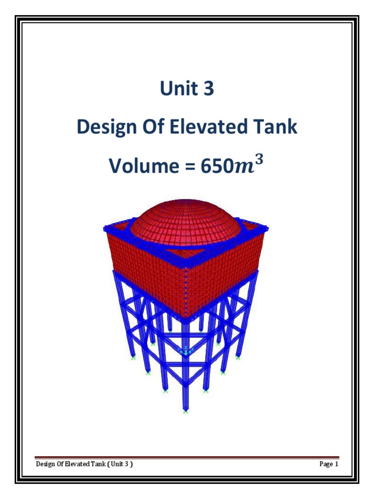 Tank Design Calculation Note | PDF | Beam (Structure) | Building