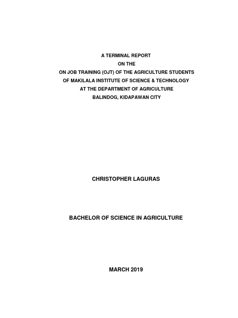 Terminal Report Christopher | PDF | Compost | Grafting