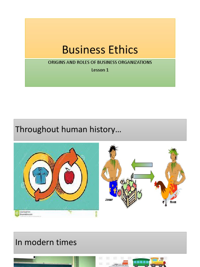 Business Ethics Lesson 1 | PDF