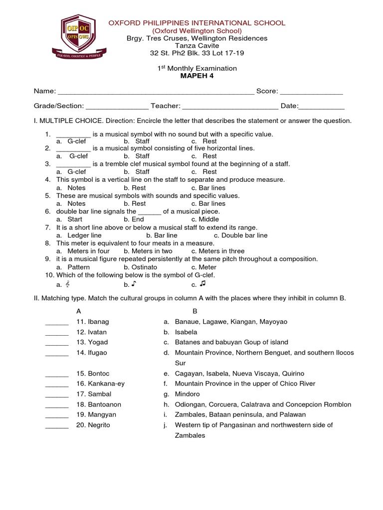 EXAM - Grade 4 | PDF | Mixture | Solution