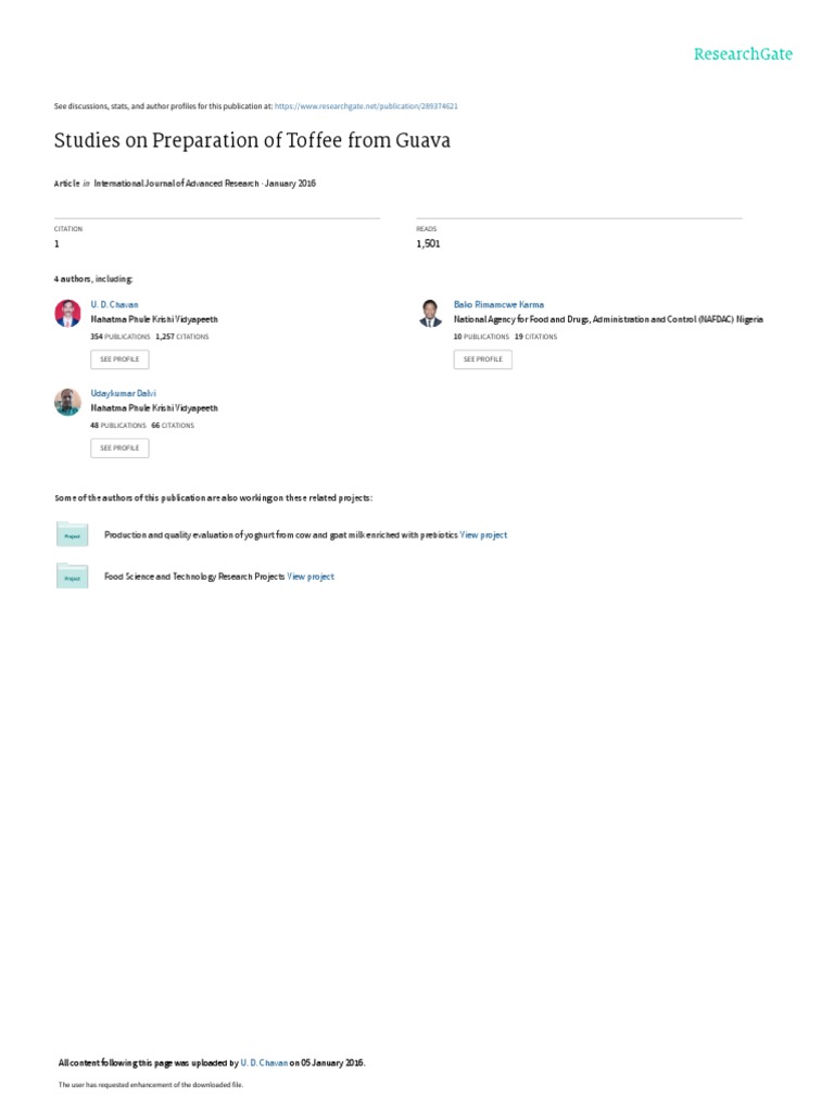 Guava Toffee PAPER14 | PDF | Vitamin C | Mango