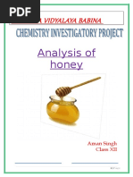 Class 12 Honey Analysis Project | PDF | Sucrose | Honey