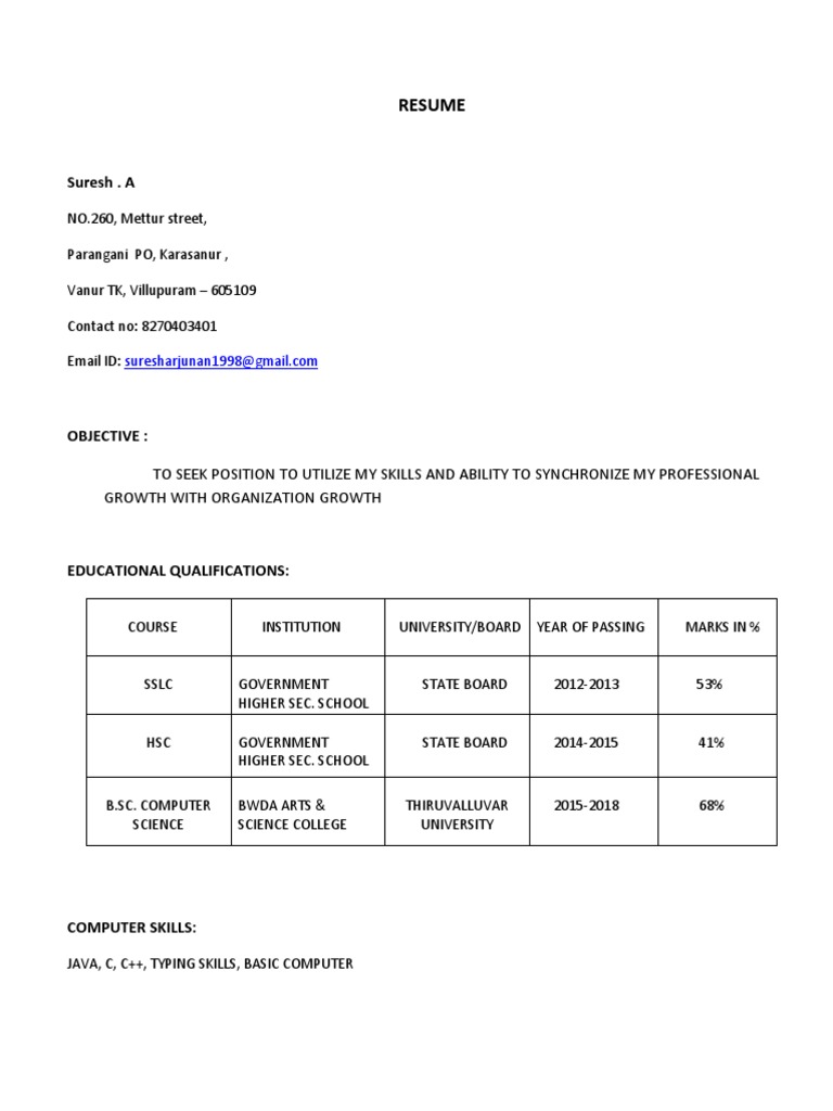 Suresh Resume | PDF
