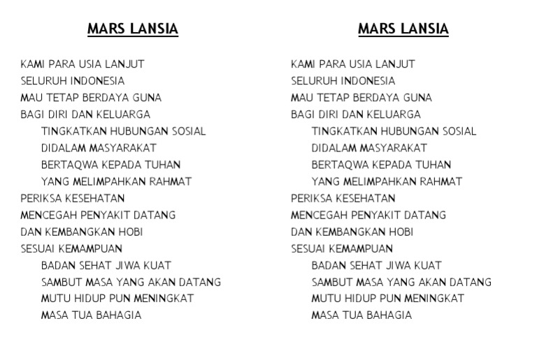 Mars Lansia | PDF