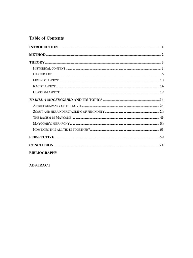 Analyzing Gender, Race, and Class in Mockingbird | PDF | To Kill A ...
