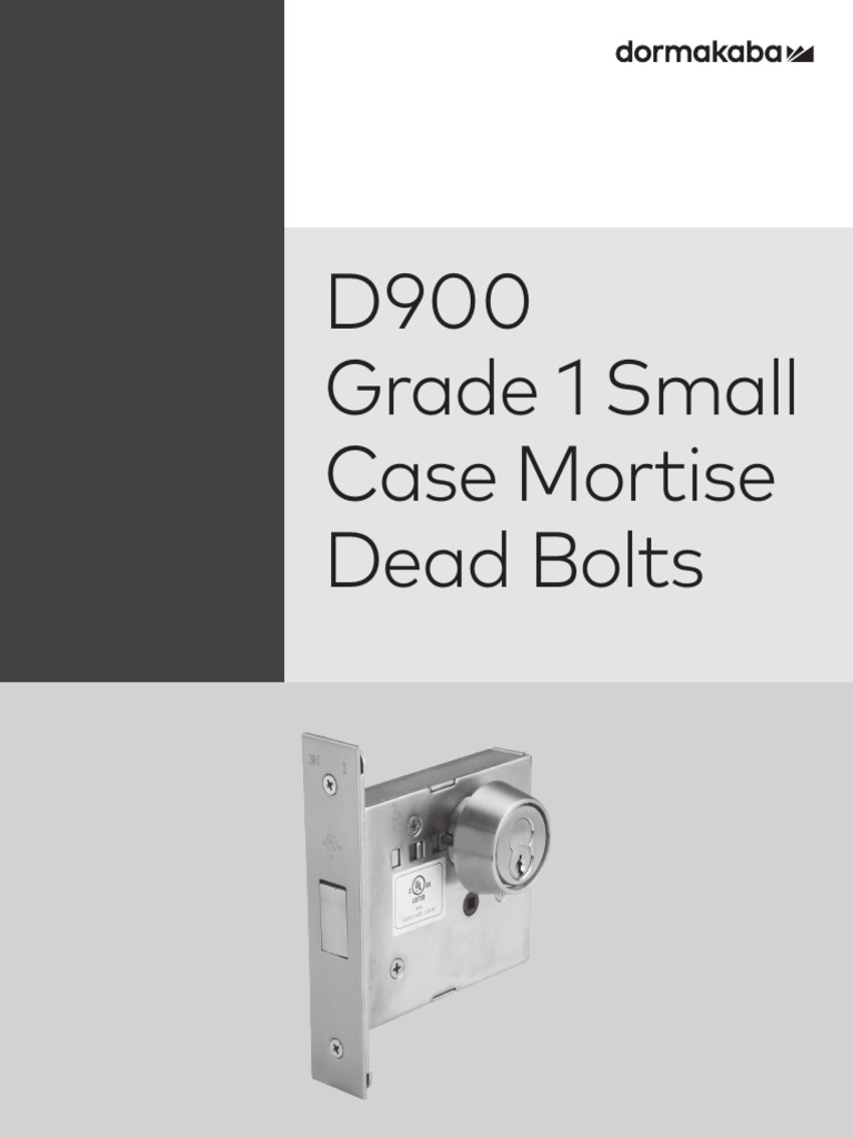 D900 Grade 1 Small Case Mortise Dead Bolts | PDF | Physical Security ...