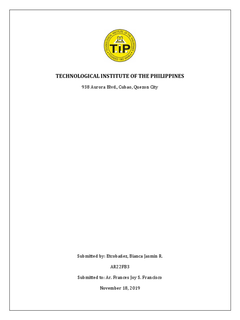 Technological Institute of The Philippines: 938 Aurora BLVD., Cubao ...