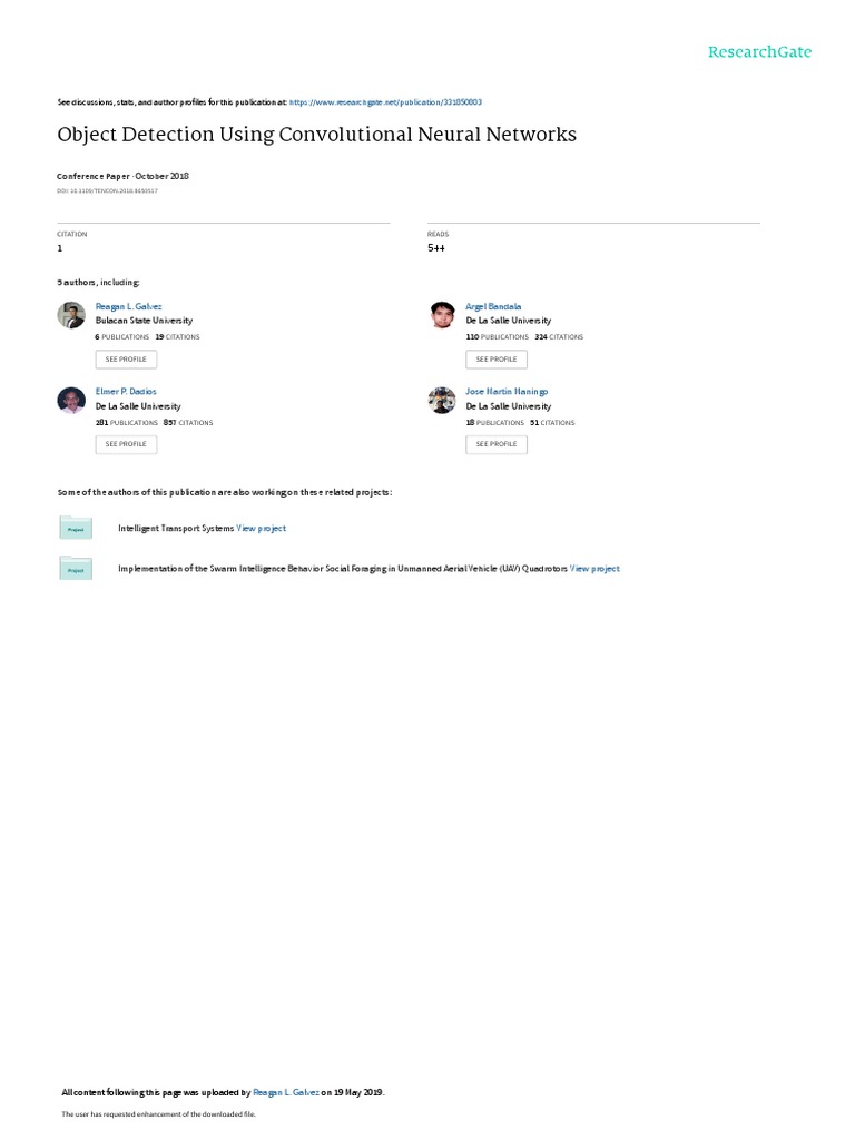 Object Detection Using Convolution Al Neural Networks | PDF ...