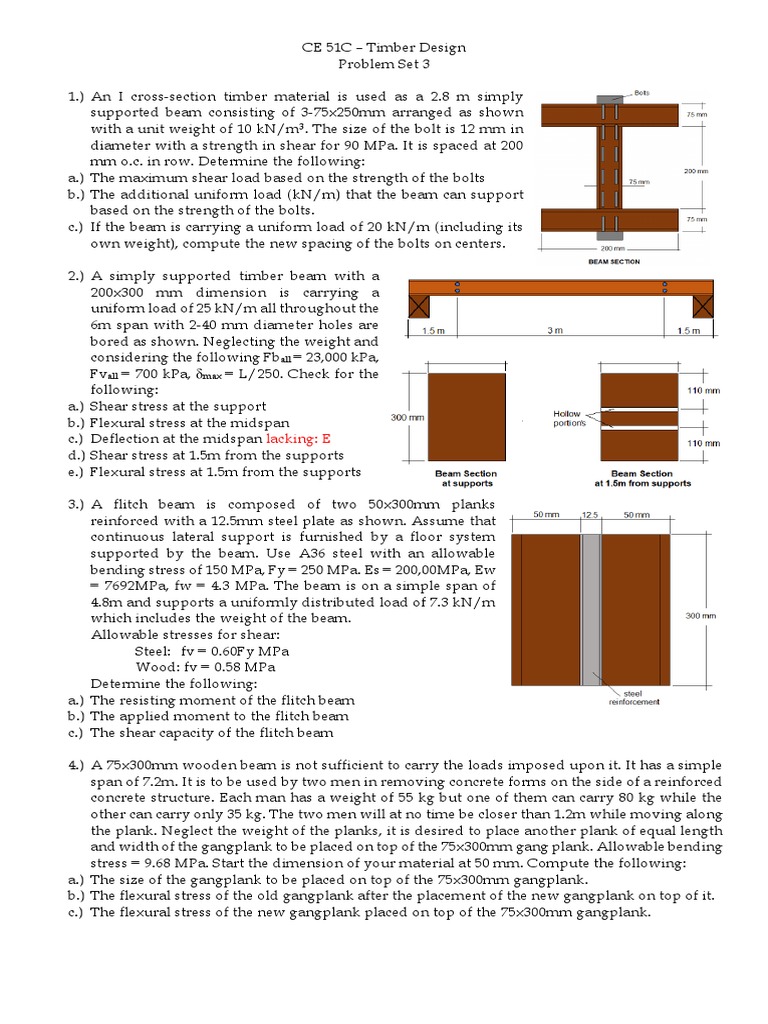 Problem | PDF | Beam (Structure) | Young's Modulus