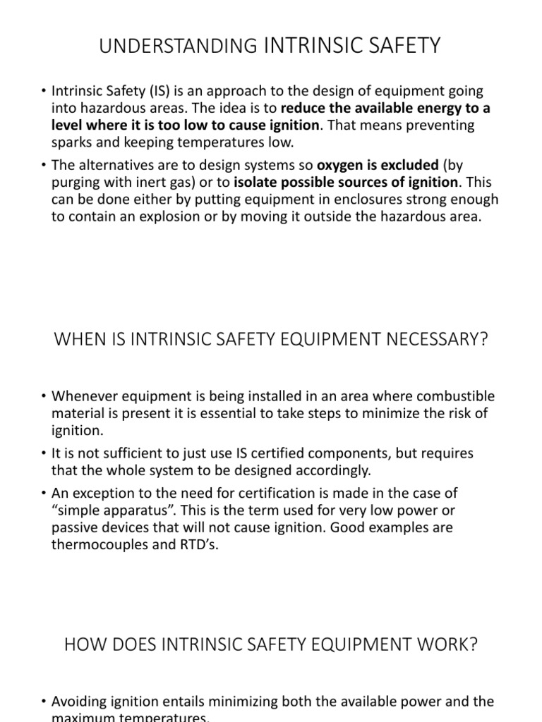 Understanding: Intrinsic Safety | PDF | Hazards | Combustion