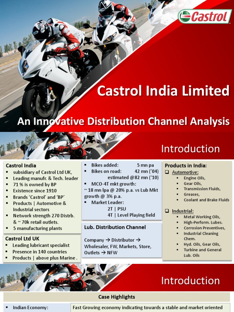 An Innovative Distribution Channel Analysis: Castrol India Limited ...