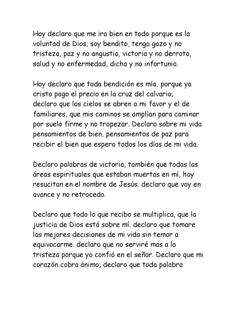 Declaraciones de Poder | PDF | Cristo (título) | Fe