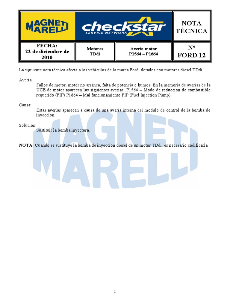 Ford.12 - P1564 P1664 | PDF