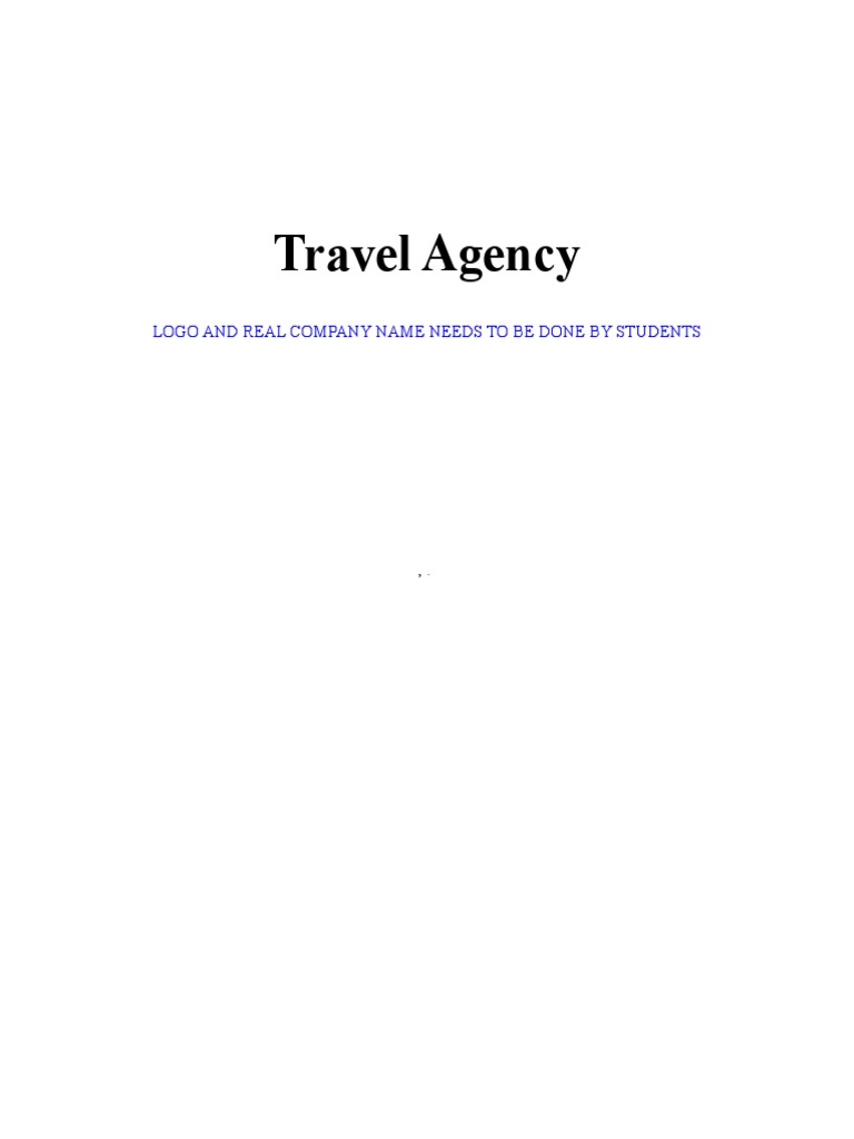 Travel Agency Plan | PDF | Balance Sheet | Revenue