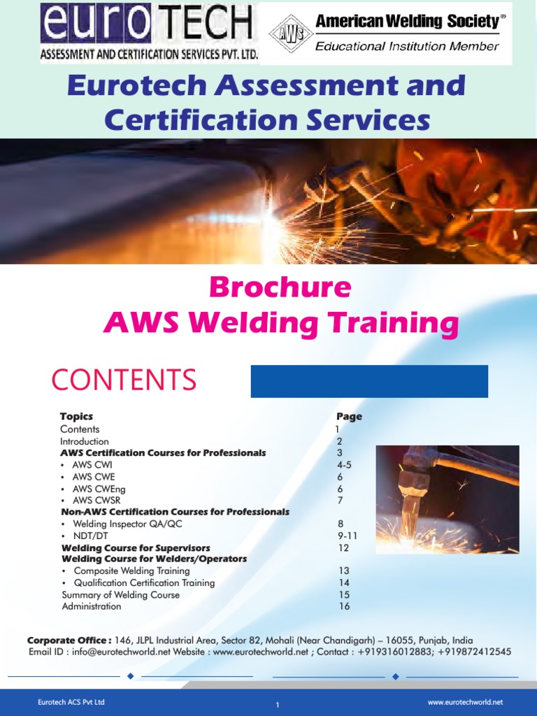 Aws Cwi Brochure | PDF | Nondestructive Testing | Welding
