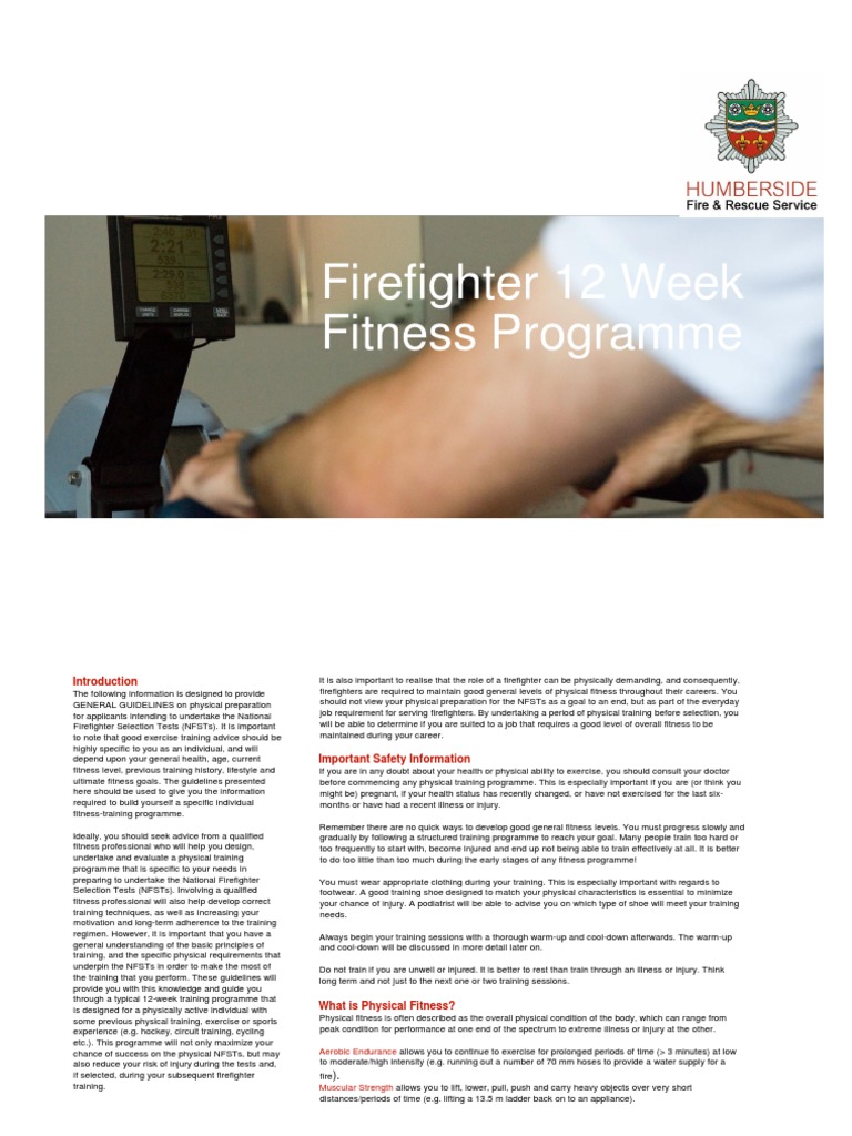 Firefighter Fitness | PDF | Physical Fitness | Aerobic Exercise