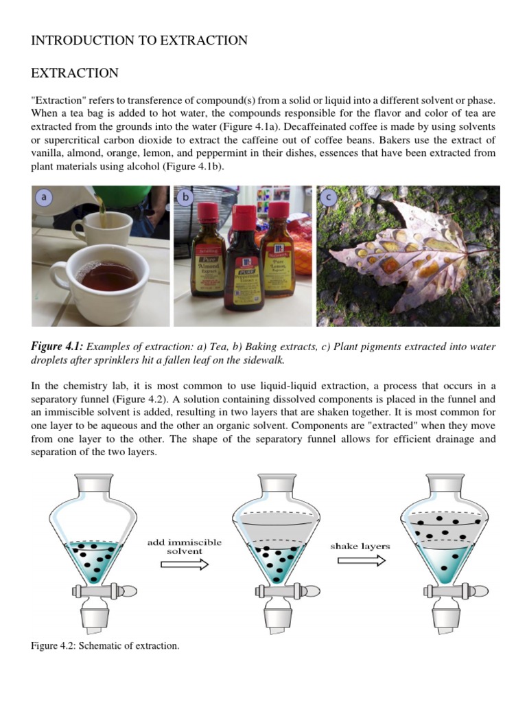 Introduction To Extraction Extraction | PDF | Solubility | Solution