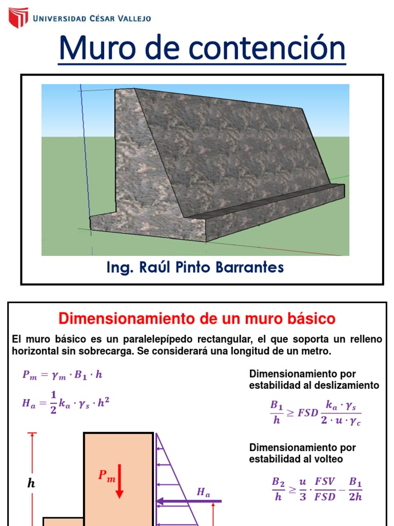Muro de Contension | PDF | Ingeniería estructural | Naturaleza