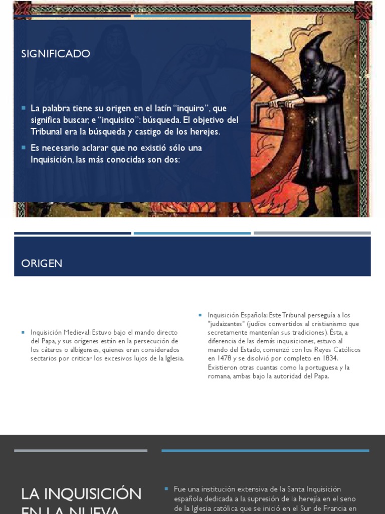 Significado y Funcionamiento de la Inquisición | PDF | Inquisición ...