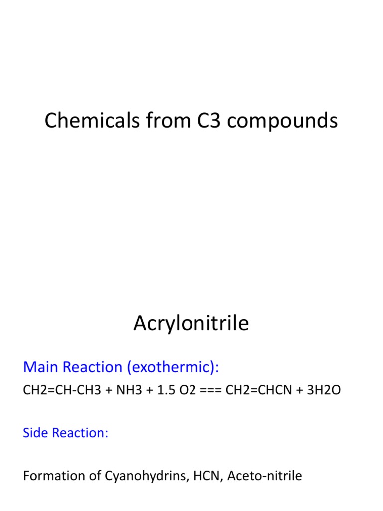 Chemicals From C3 Compounds - 2 | PDF | Chemical Substances | Chemistry