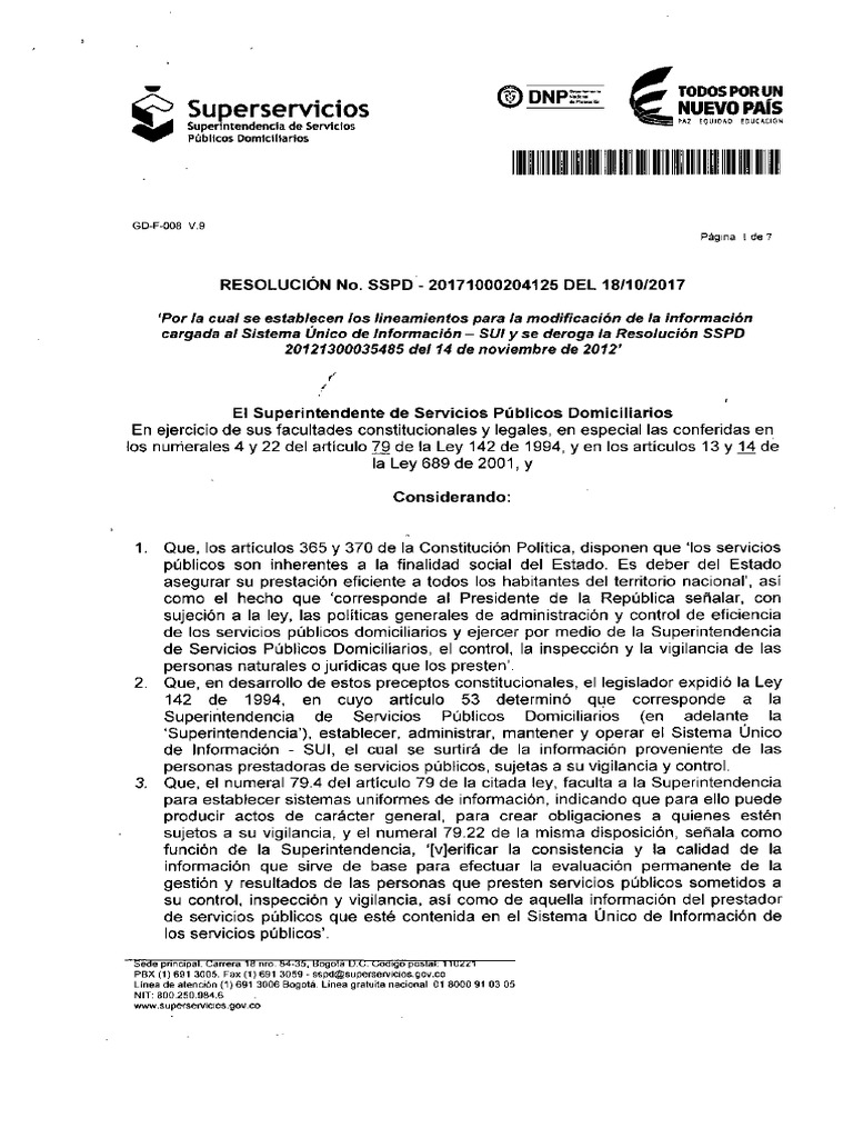 Resolucion SSPD | PDF