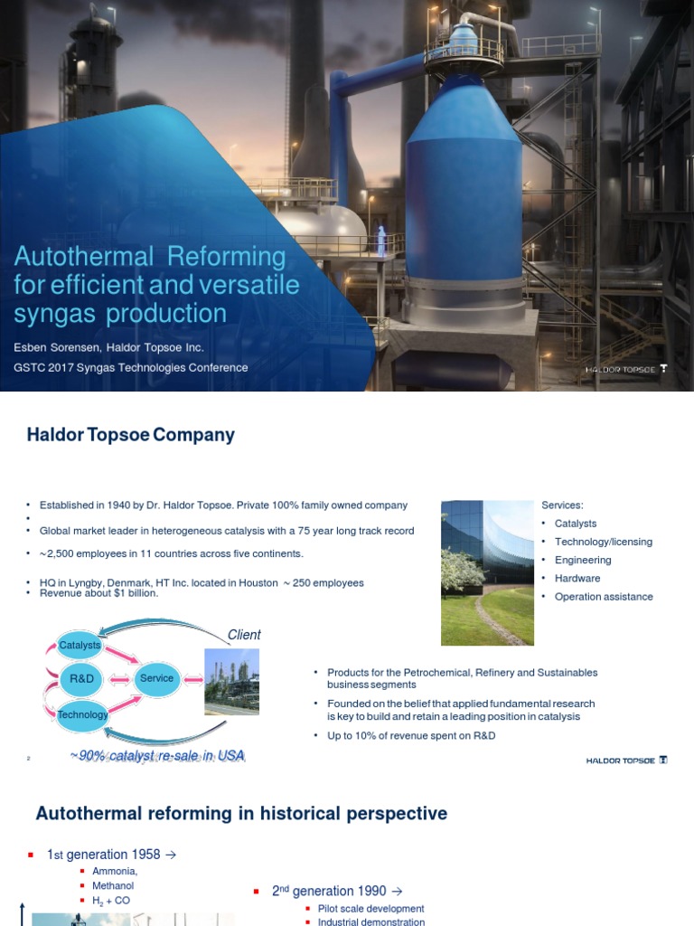 Autothermal Reforming For Efficient and Versatile Syngas Production ...