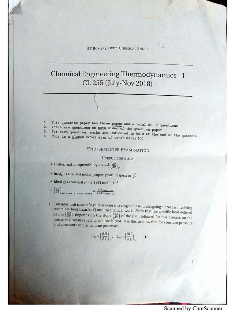 Thermo 1 Ratul Endsem | PDF