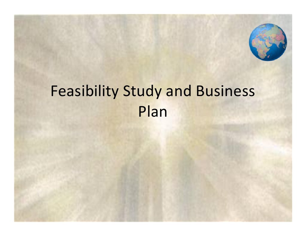 Feasibility Study VS Business Plan | PDF | Feasibility Study | Business ...