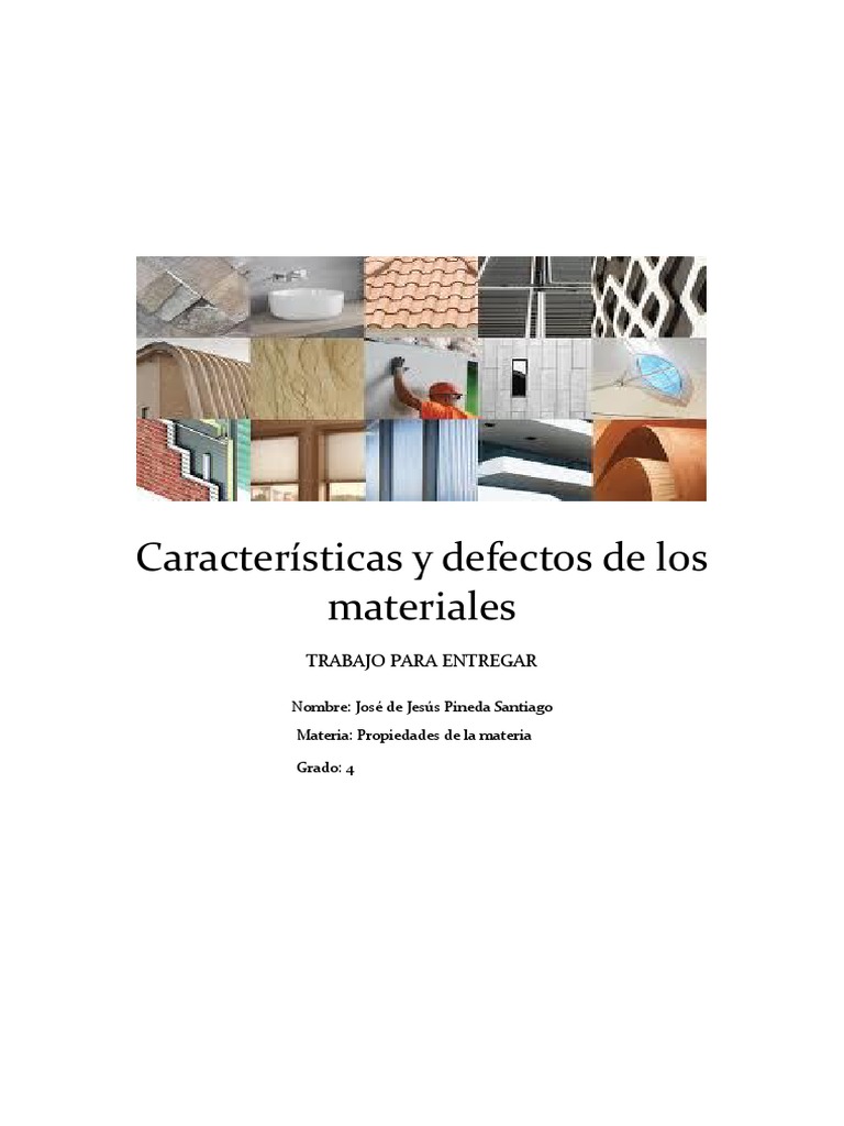Características y Defectos de Los Materiales | PDF | Rieles | Polímeros