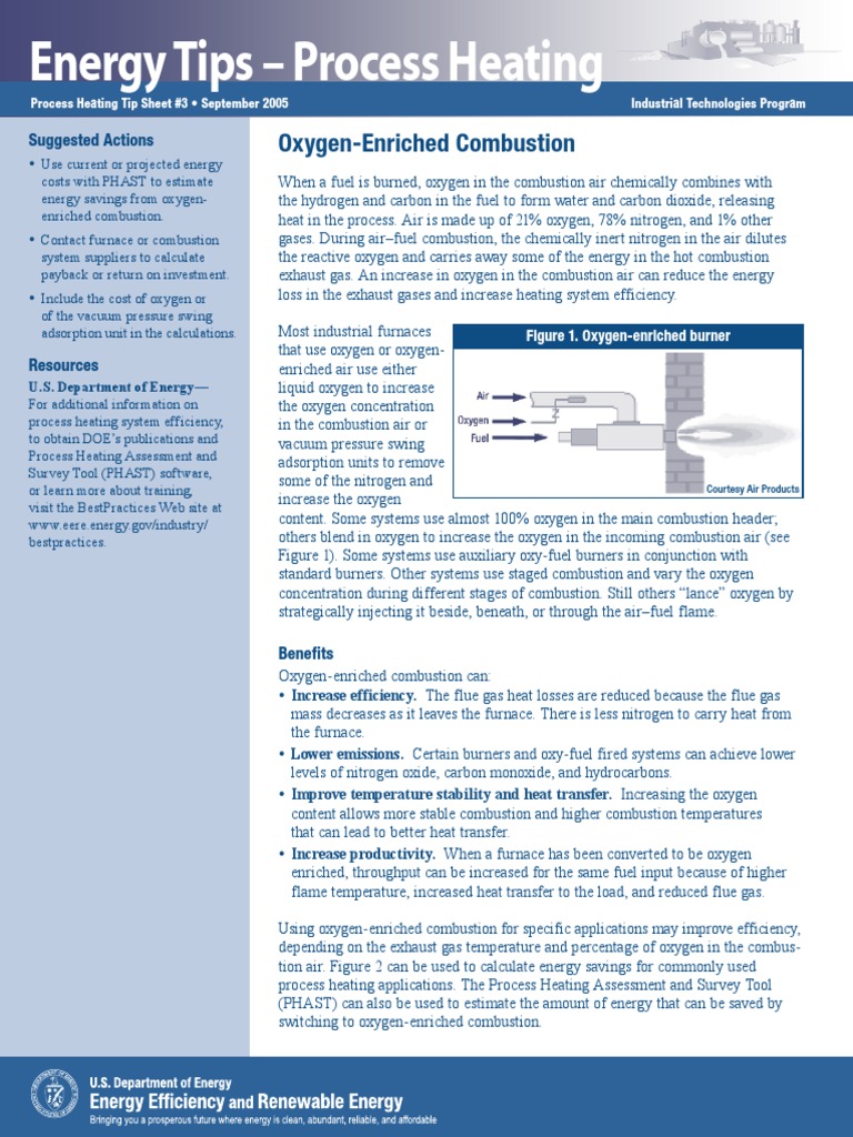 Oxygen Enriched Combustion Process htgts3 PDF | PDF | Combustion | Oxygen