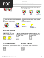 Rubik'S Cube Solution: Printable Cheat Sheet: Step 1: Cross Step 2 ...