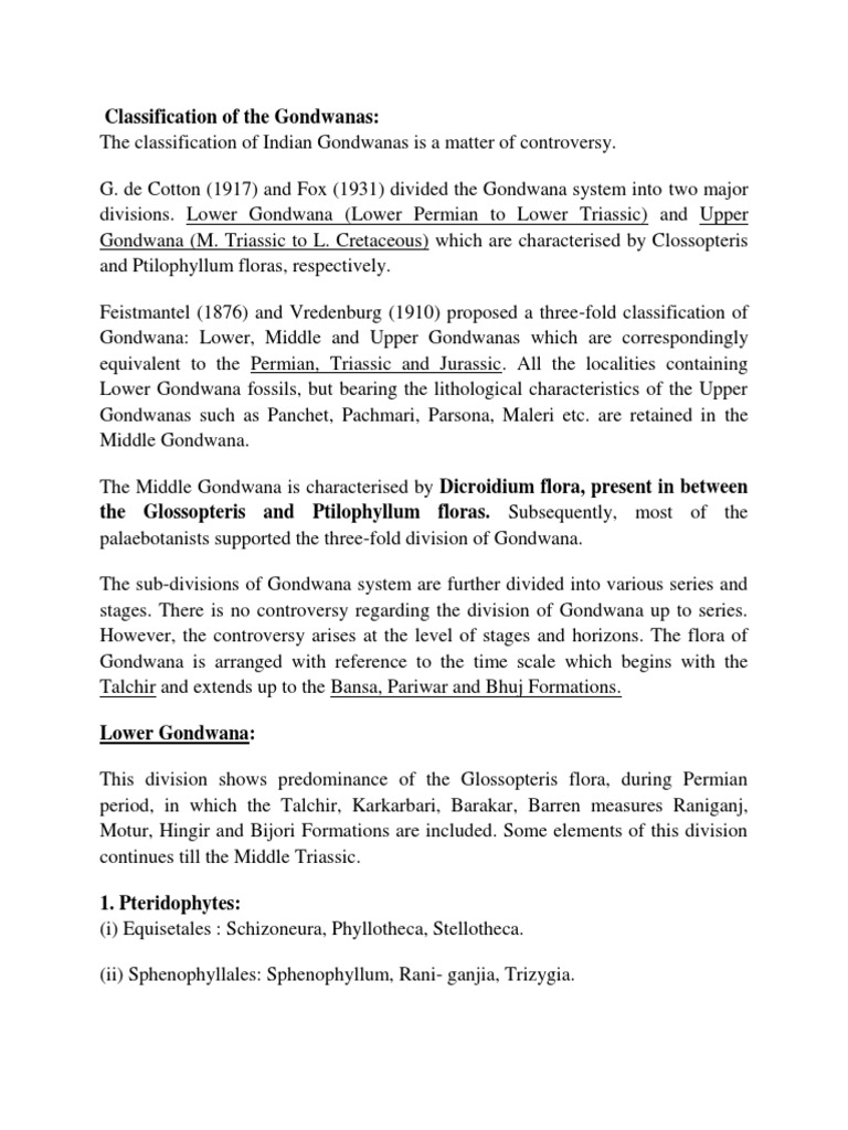 Gondwana Flora | PDF | Organisms | Geology