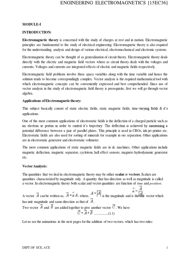 Electromagnetics | PDF | Electric Field | Dielectric