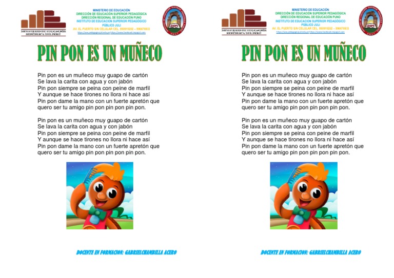Pin Pon Muñeco | PDF | Educación avanzada