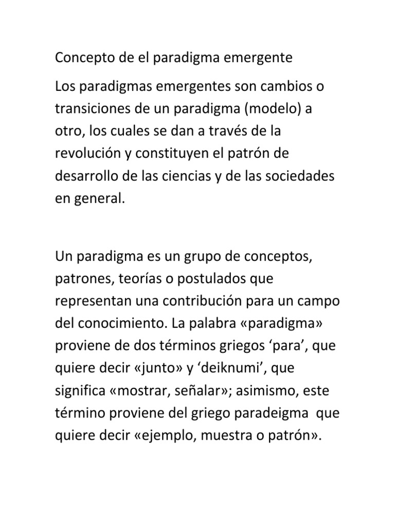 Concepto de El Paradigma Emergente | PDF | Sincronicidad | Felicidad