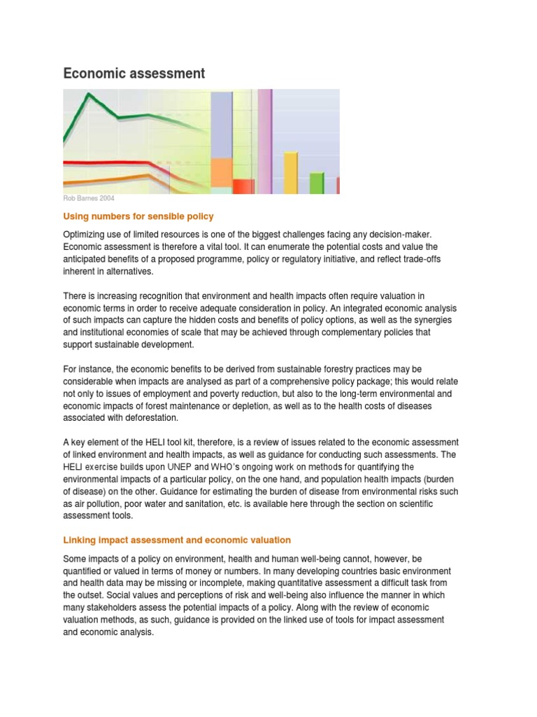 Economic Assessment: Using Numbers For Sensible Policy | PDF ...