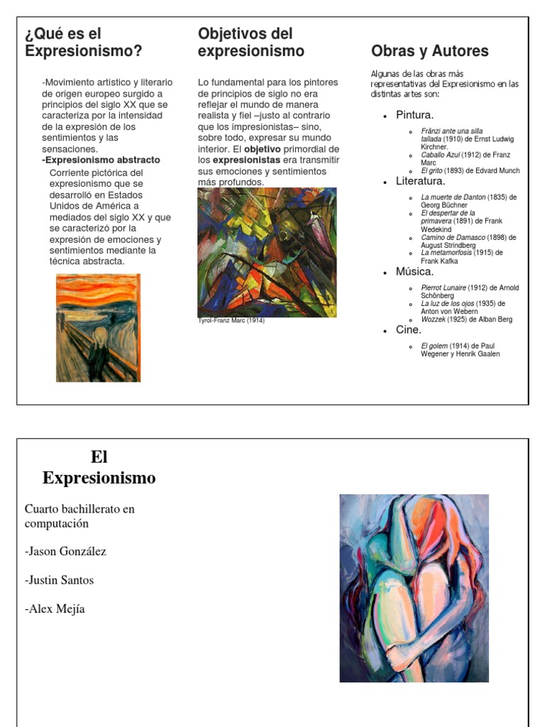 Qué Es El Expresionismo | PDF | Expresionismo | Movimientos