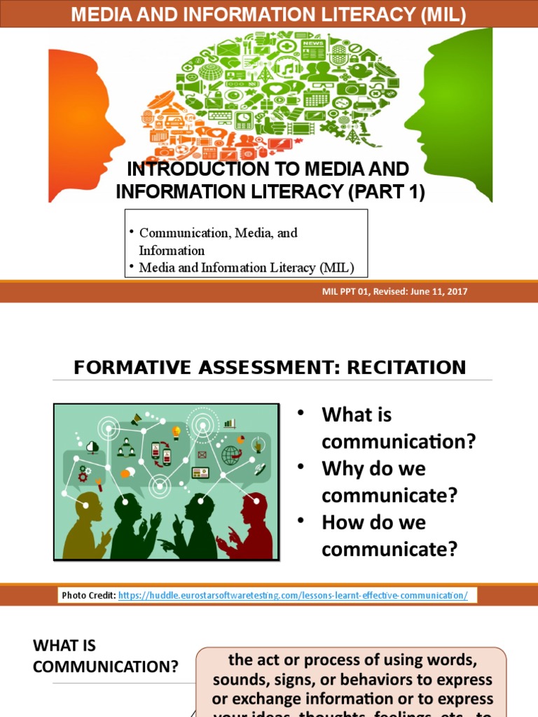 Introduction To Media and Information Literacy (Part 1) | PDF ...