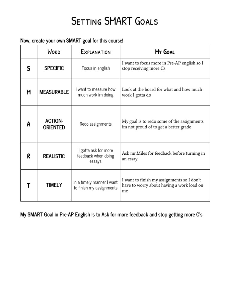 Smart Goals en | PDF