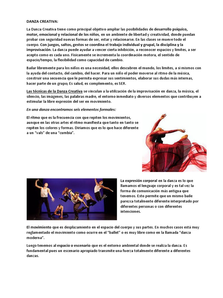 Danza Creativa | PDF | Bailes | Ritmo